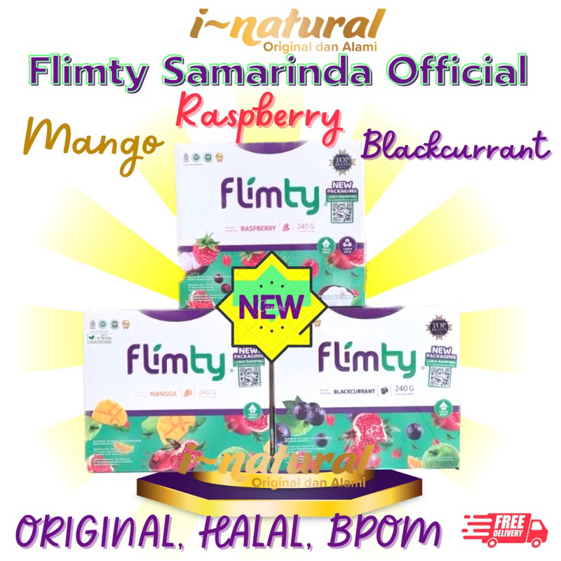 New Flimty Samarinda Original Diet Fiber 1 box per box contains 16 ...