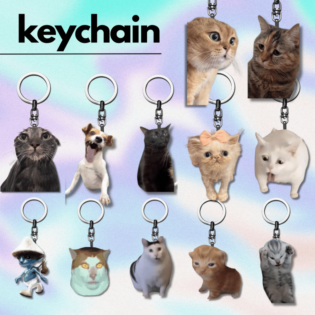 GANTUNGAN [TWO Sides] NO SOUND! Handle / CHIPI CHAPA / SMURF CAT ...