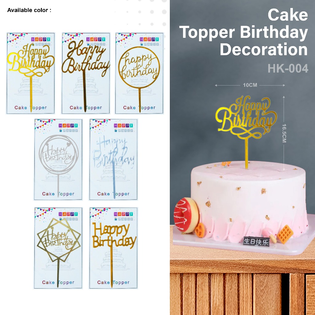 Birthday Cake Topper Decoration Aesthetic Happy Birthday Cake ...