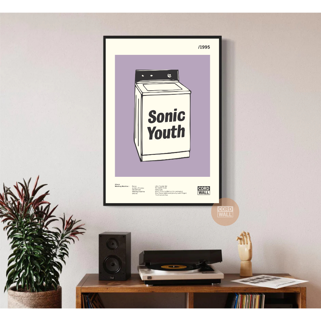 HIASAN DINDING Cordwall Poster Frameblock Wall Hanging - Sonic Youth ...