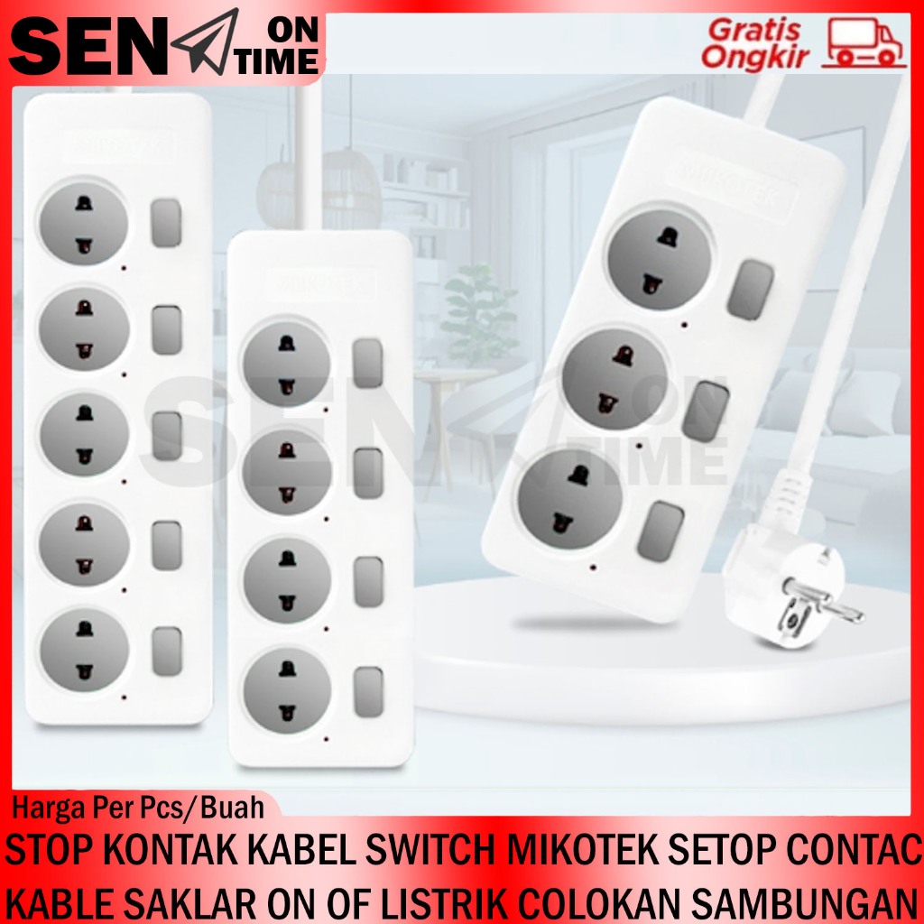 Electrical Plug SOCKET MIKOTEK 3 5 10 Meters Long ON OFF SWITCH CABLE ...
