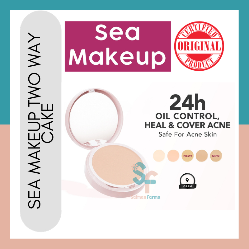 Sea Makeup Acne Cover & Smooth Two Way Cake Pressed Powder and Matte ...