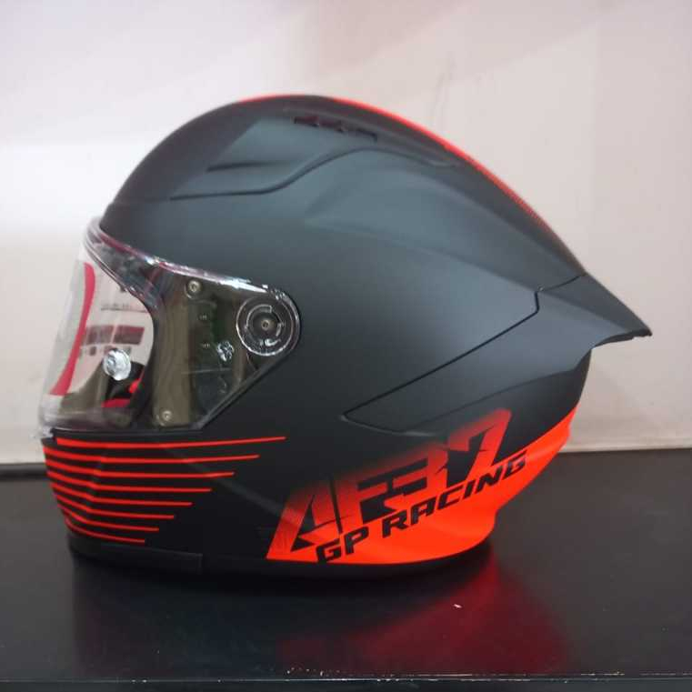 Helmet Full Face KYT Striker Motif AF37 Replica Matt Black Red Original | Shopee Malaysia