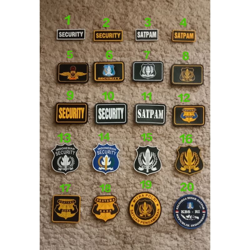 Security/security guard rubber patch Logo | Shopee Malaysia