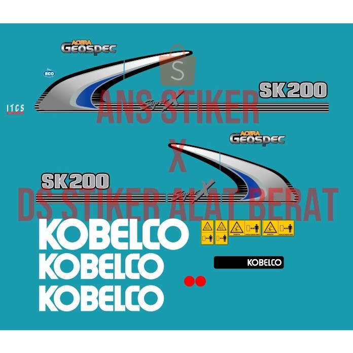 Kobelco SK200-8 Super X Sticker - Kobelco SK200-8 Acera Geospec ...