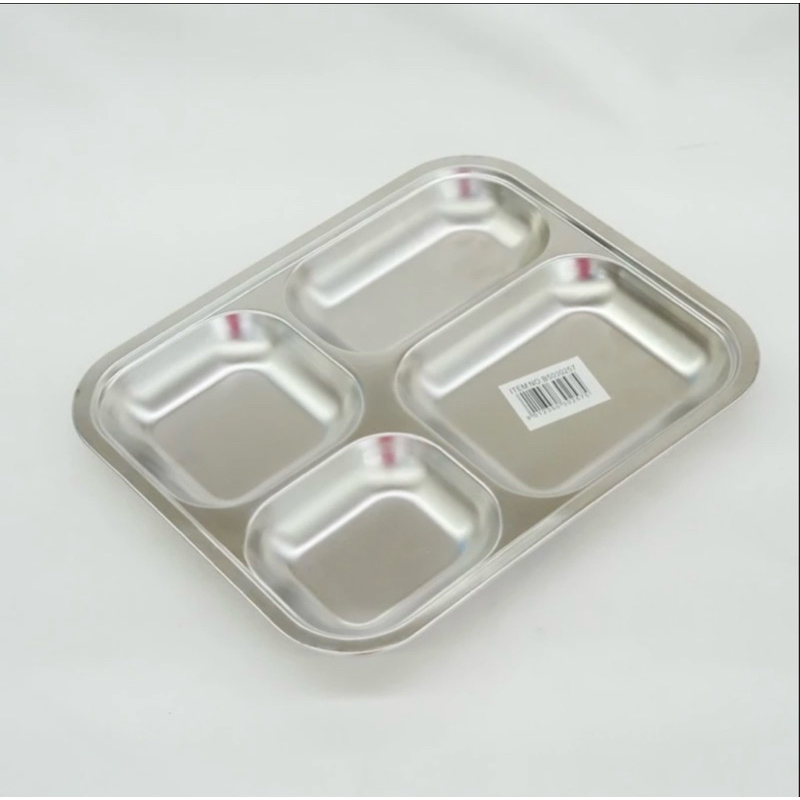 Dinner Plate / Dinner Tray Food Tray with 4 Thick Stainless Steel ...