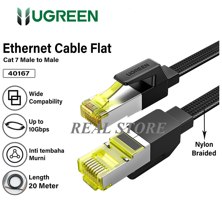 Ugreen Lan Cable RJ45 Cat7 FTP Flat Cable Ethernet Network Cat 7 ...