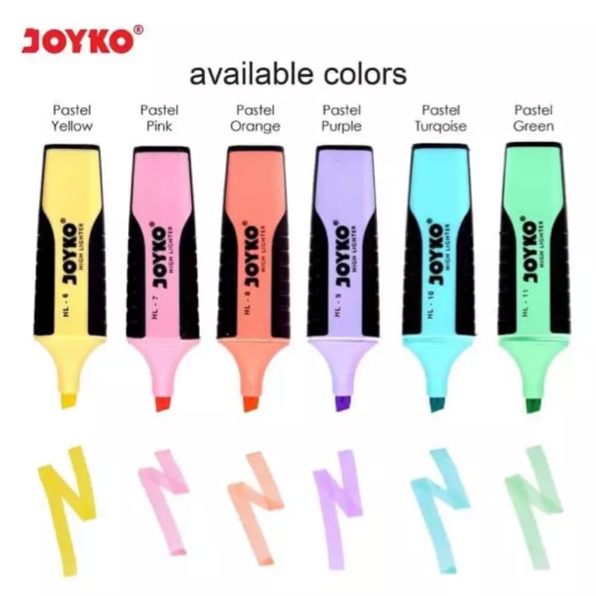 Highlighter Joyko HL 6-11 Pastel Color Writing Marker - Unit | Shopee ...