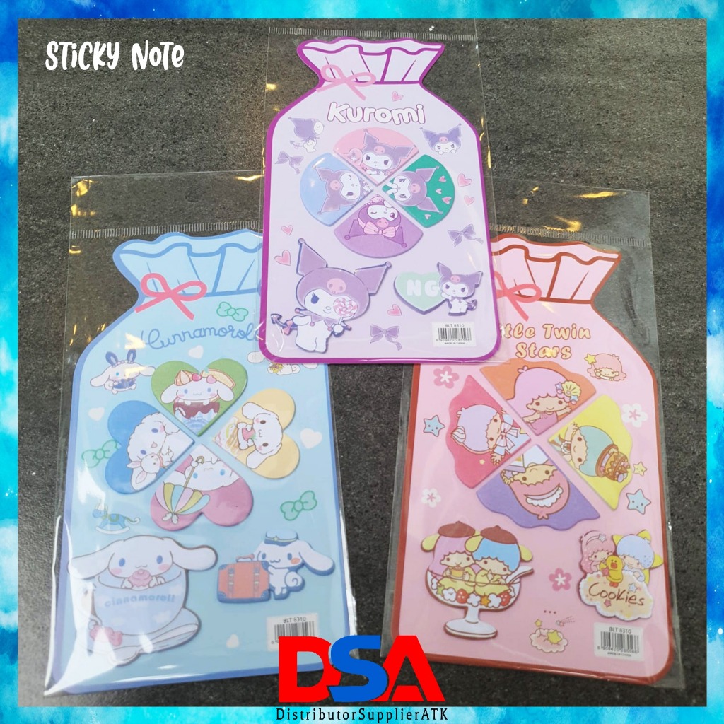 Sanrio Character Paper STICK NOTES CUTE STICKY NOTE FANCY STICKY NOTES ...