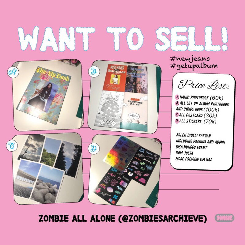 [SHARING] Newjeans get up album photobook sticker | Shopee Malaysia