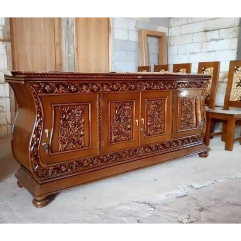 KAYU Buvet Violin Table Violin Table Teak Wood | Shopee Malaysia