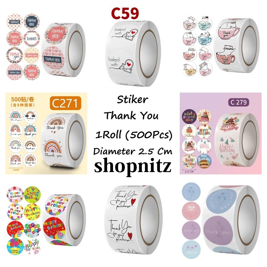 Thank you bake with love Cake Packaging Label Sticker | Shopee Malaysia