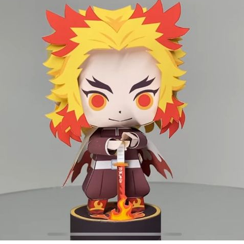 Pillar KIMETSU NO YAIBA PAPERCRAFT Miniature ACTION FIGURE DIY Hand ...