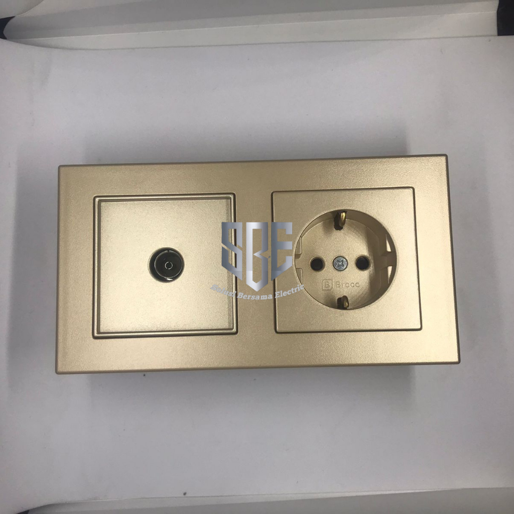 TV Outlet + Broco Plano Gold Socket | Shopee Malaysia