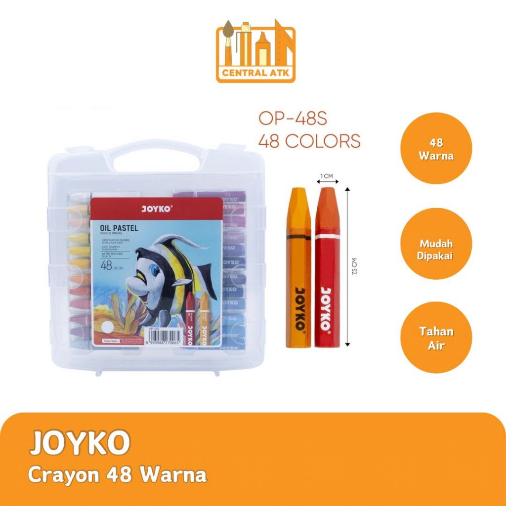 Crayon / OIL PASTEL-JOYKO CONTENTS 48 COLORS | Shopee Malaysia