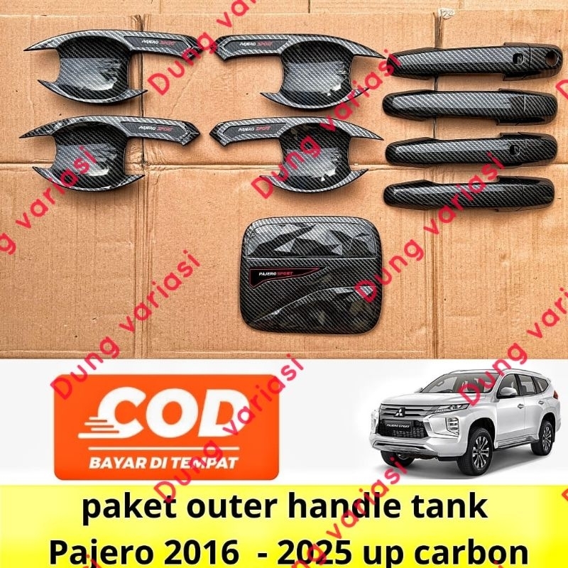 Pajero carbon outer handle tank cover Package 2016,2020,2025 up ...