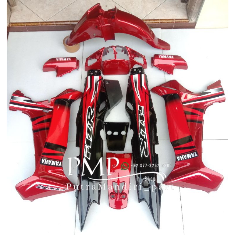 MERAH Soft Full Set Body Cover Fiz r F1Z R Special Edition Black Maroon ...