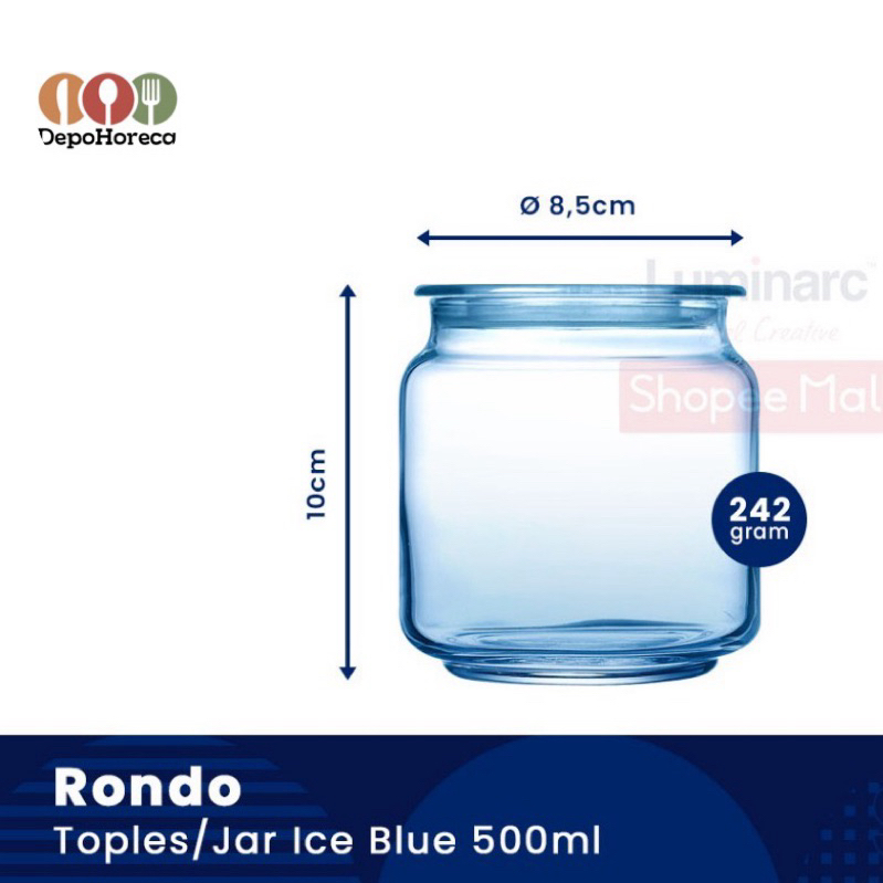 LUMINARC Airtight Jar / Rondo Jar Ice Blue (J1848) | Shopee Malaysia