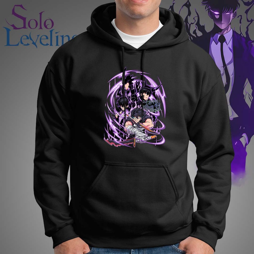 Sung jin woo solo leveling anime Adult sweater hoodie Jacket | Shopee ...