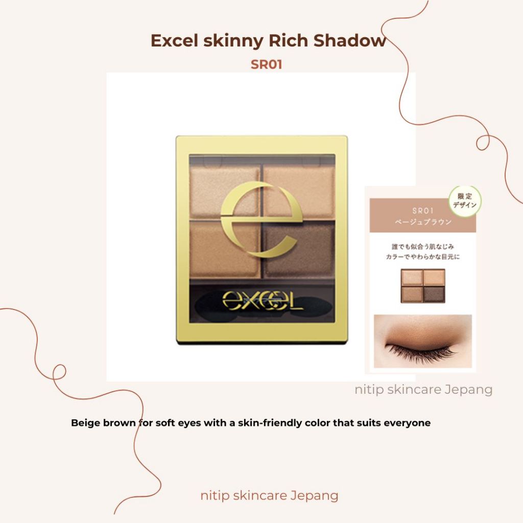 PO JAPAN -- EXCEL SKINNY RICH SHADOW ORIGINAL JAPAN EYESHADOW | Shopee ...