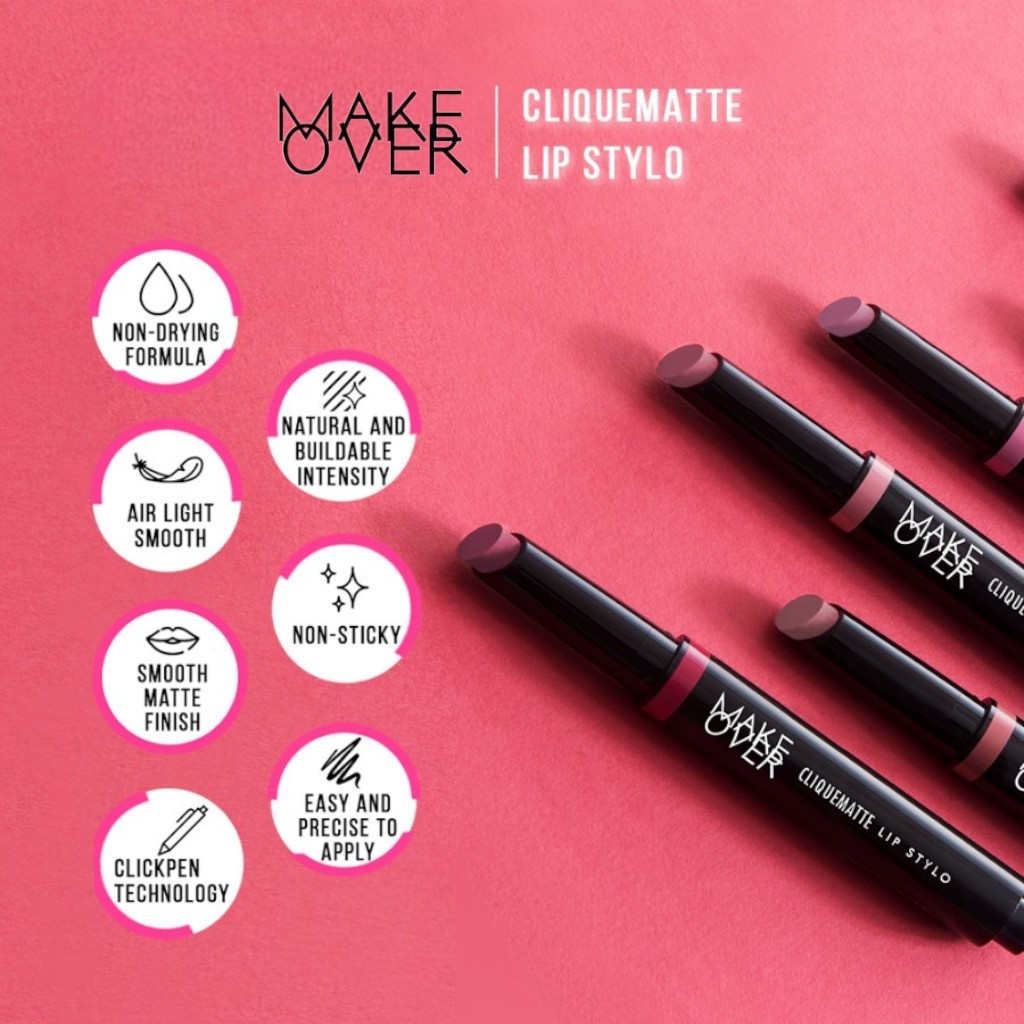 Make OVER Cliquematte Lip Stylo 210 HOT SHOT 2 g - Matte Lipstick ...