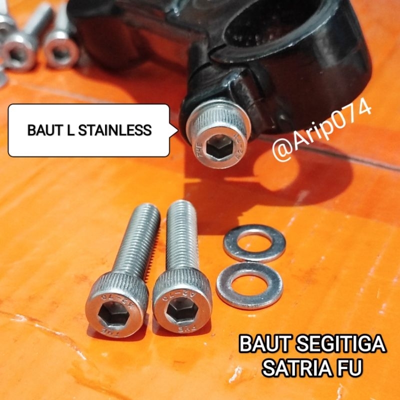 Satria FU STAINLESS TRIANGLE BOLT SATRIA FU TRIANGLE L BOLT 150 TOP ...
