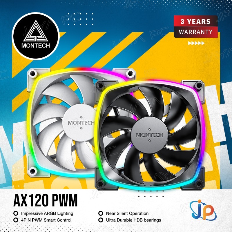 Montech Cooler Fan Case AX120 PWM ARGB - 12cm Casing Fan | Shopee Malaysia