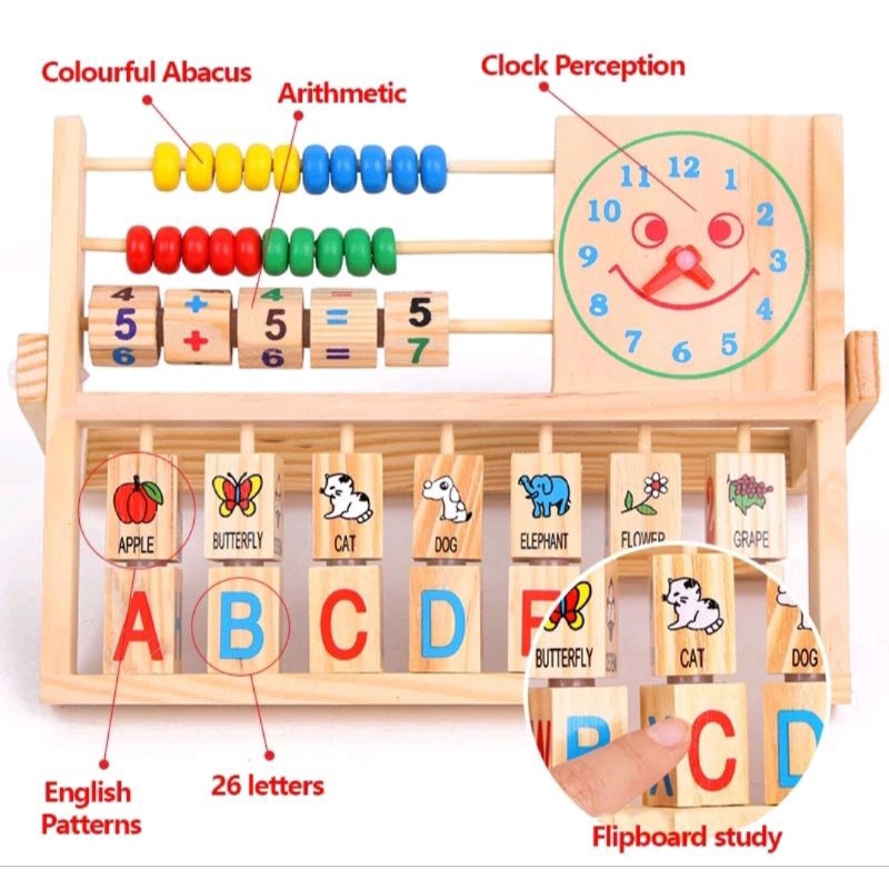 KAYU Multi-functional Children's Educational Toys Stacking Wooden ...
