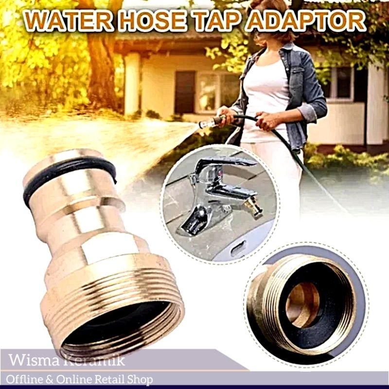 MESIN Tap connector, 1/2-3/4 inch hose washing machine water tap ...
