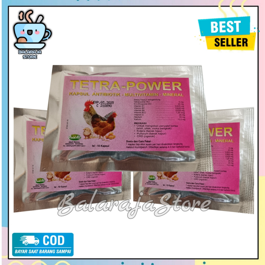 10 Capsules TETRA POWER Antibiotic MULTIVITAMIN MINERAL MULTIVITAMIN ...