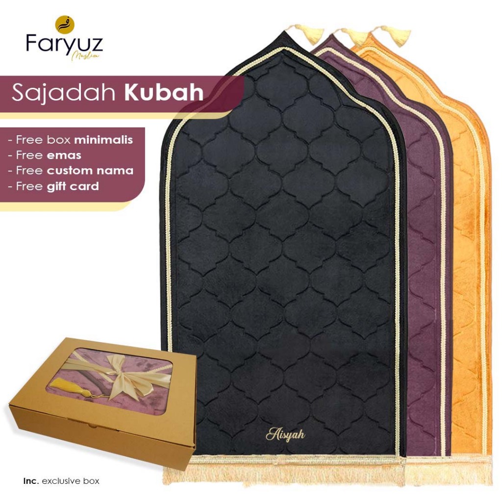Faryuz - Sajadah Dome Aesthetic Sejadah Custom Request Nama Jumbo ...