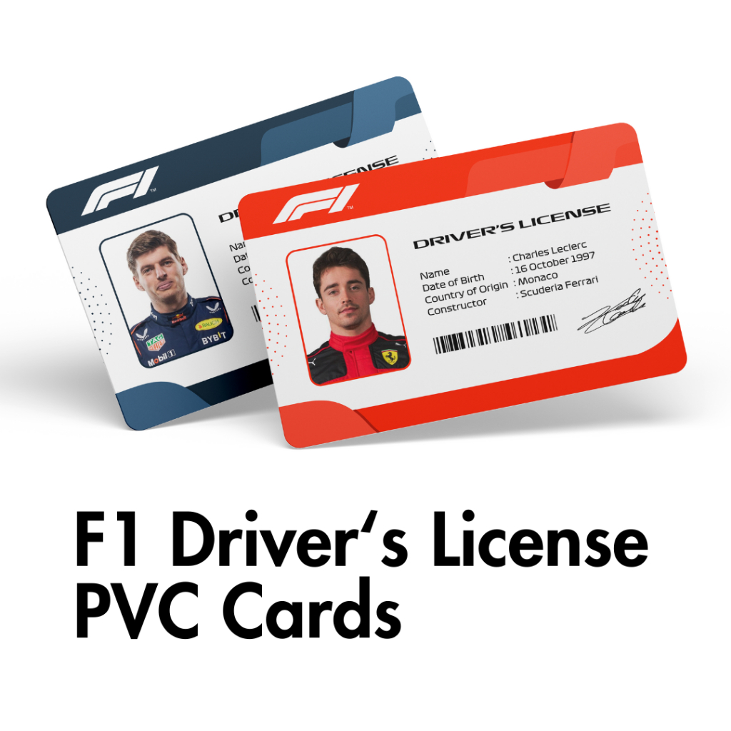 F1 Driver's Card PVC Formula 1 - Racing License Leclerc, Verstappen ...