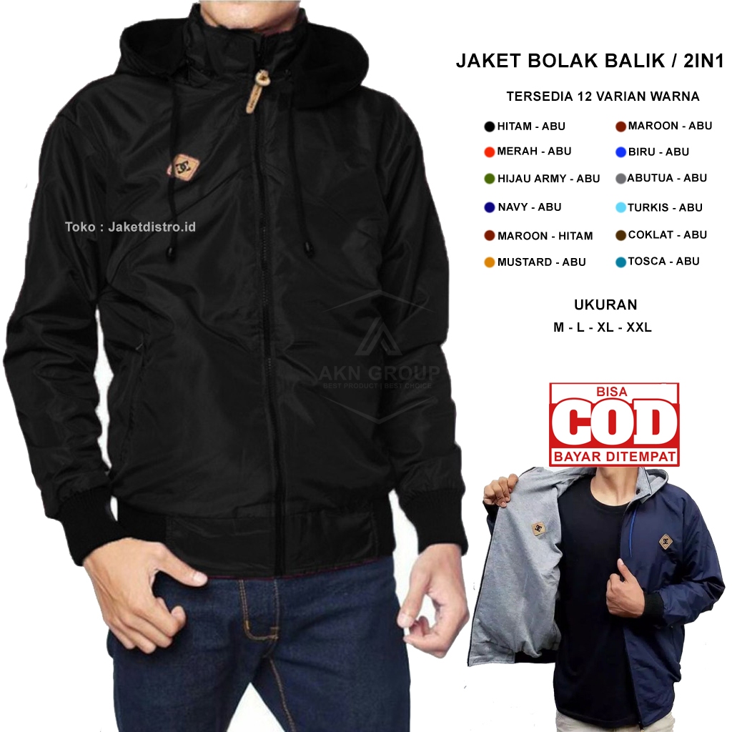 Men's Reversible Jacket/Motorcycle Jacket/Waterproof Jacket/DC 2 IN 1 ...