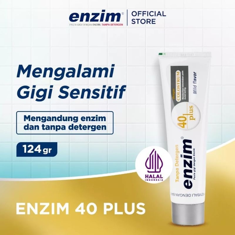 Enzim 40 PLUS WITH COLOSTRUM MILD FLAVOR TOOTPASTE 124gr - Toothpaste ...