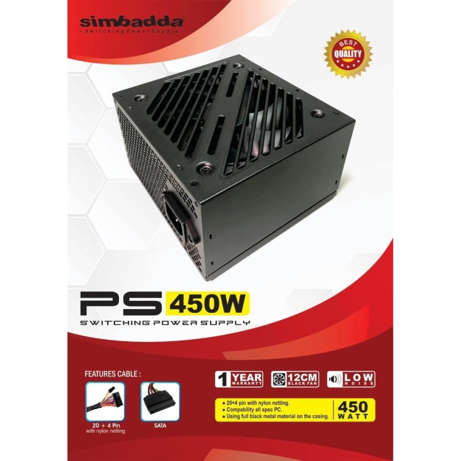Simbadda 450w 450watt Black Power Supply | Shopee Malaysia