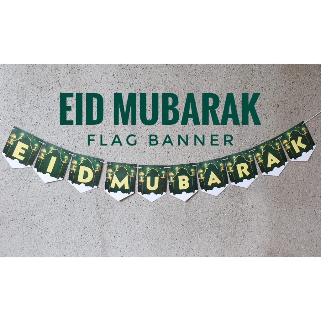 Flag Banner Eid Mubarak Ramadan Kareem Ramadan Bunting Flag Party ...