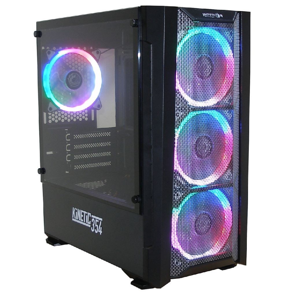 PC Case / PC Casing Imperion Kinetic 354, 4 Fan RGB & Tempered Glass ...