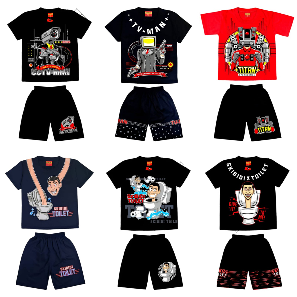 Skibidi Children's Clothes Set TOILET SPEAKERMAN CCTV MAN GAME For ...