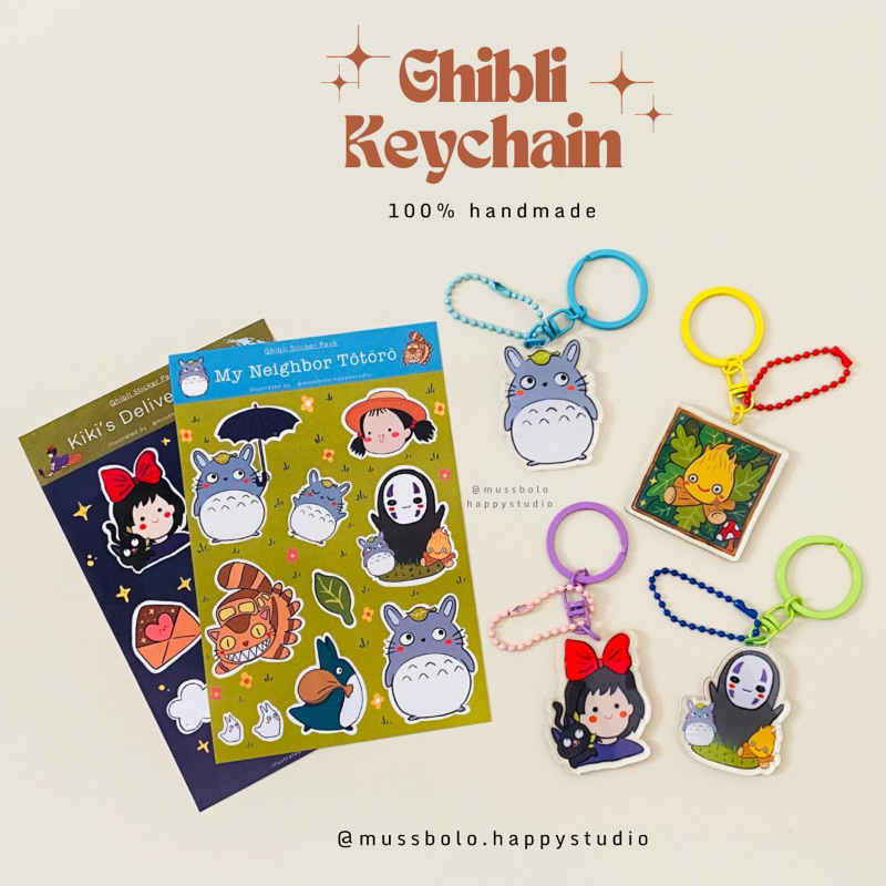 GANTUNGAN Studio Ghibli Keychain - 100% handmade | Totoro, Calcifier ...