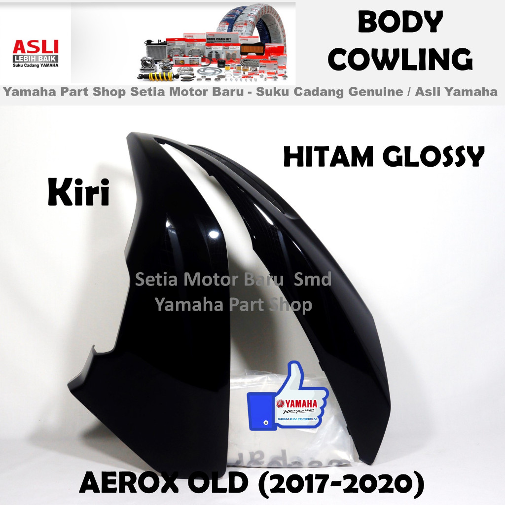 HITAM Body Cowling Body Left Black Glossy Aerox Old Original Yamaha ...
