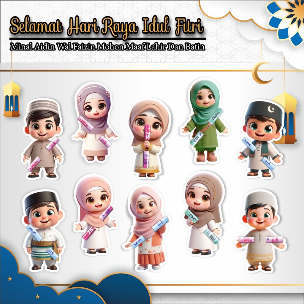 Wholesale Package Price Envelope Lebaran Character THR Angpao Lebaran ...