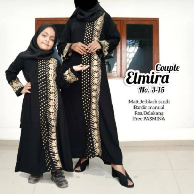 HITAM Ramadhan Abaya Dayza Turkish Arabic Black Couple Mother And Child ...
