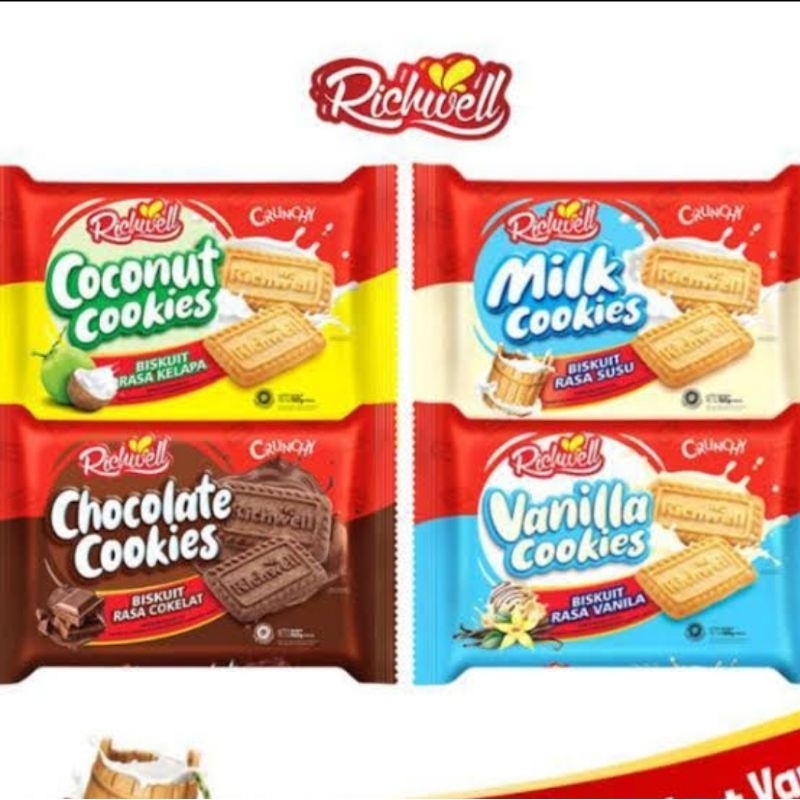 Richwell CHOCOLATE Flavored Biscuits | Coconut | Vanilla | Choco MALT ...