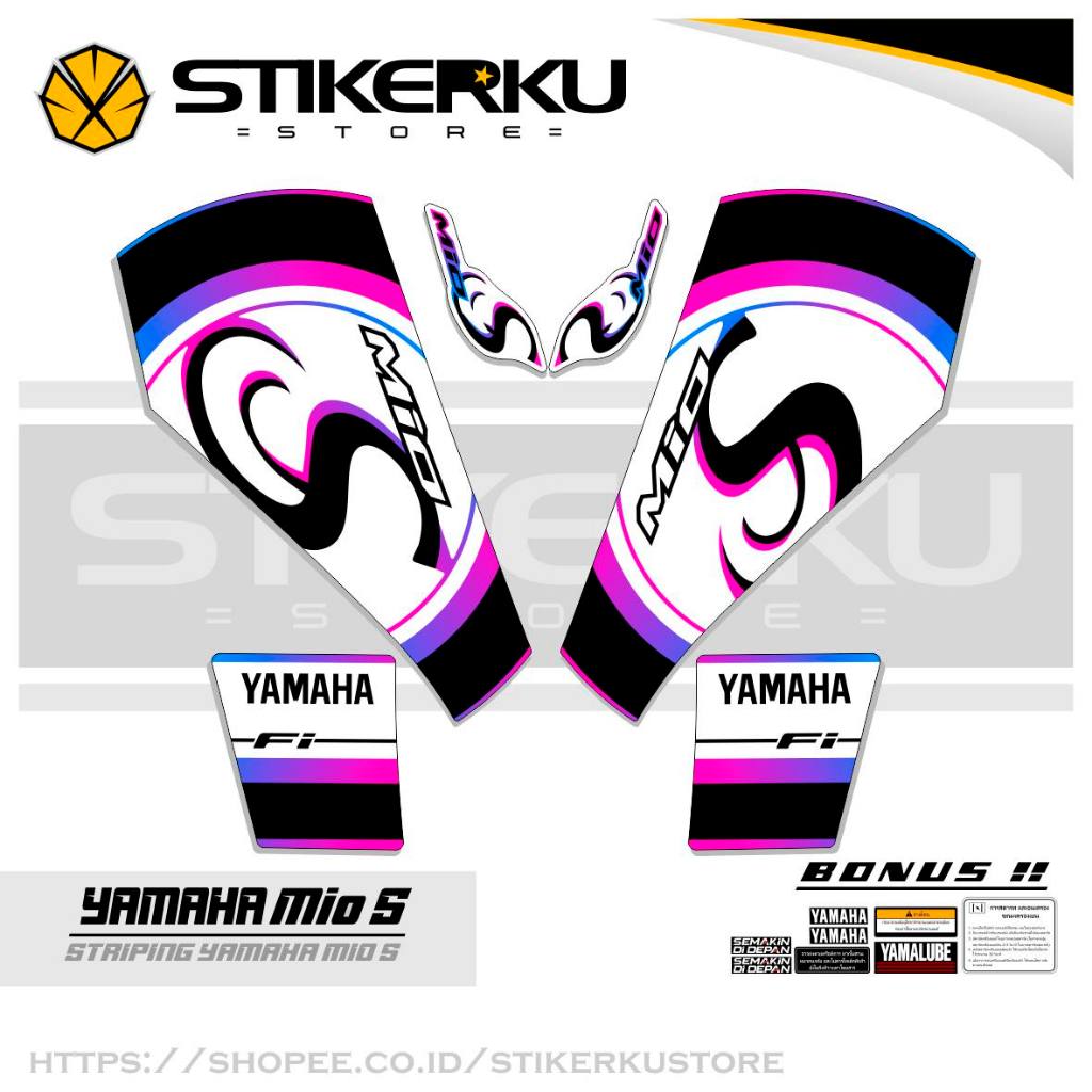 Striping MIO S/MOTIF 2/STICKER MIO S 125/STICKER MIO S BLUECORE/STICKER ...