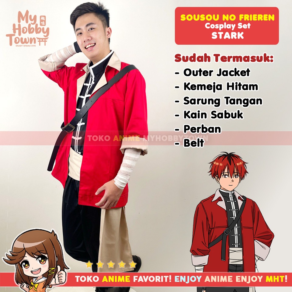 Cosplay Costume Set Stark Anime Character Sousou no Vantelen Jacket ...