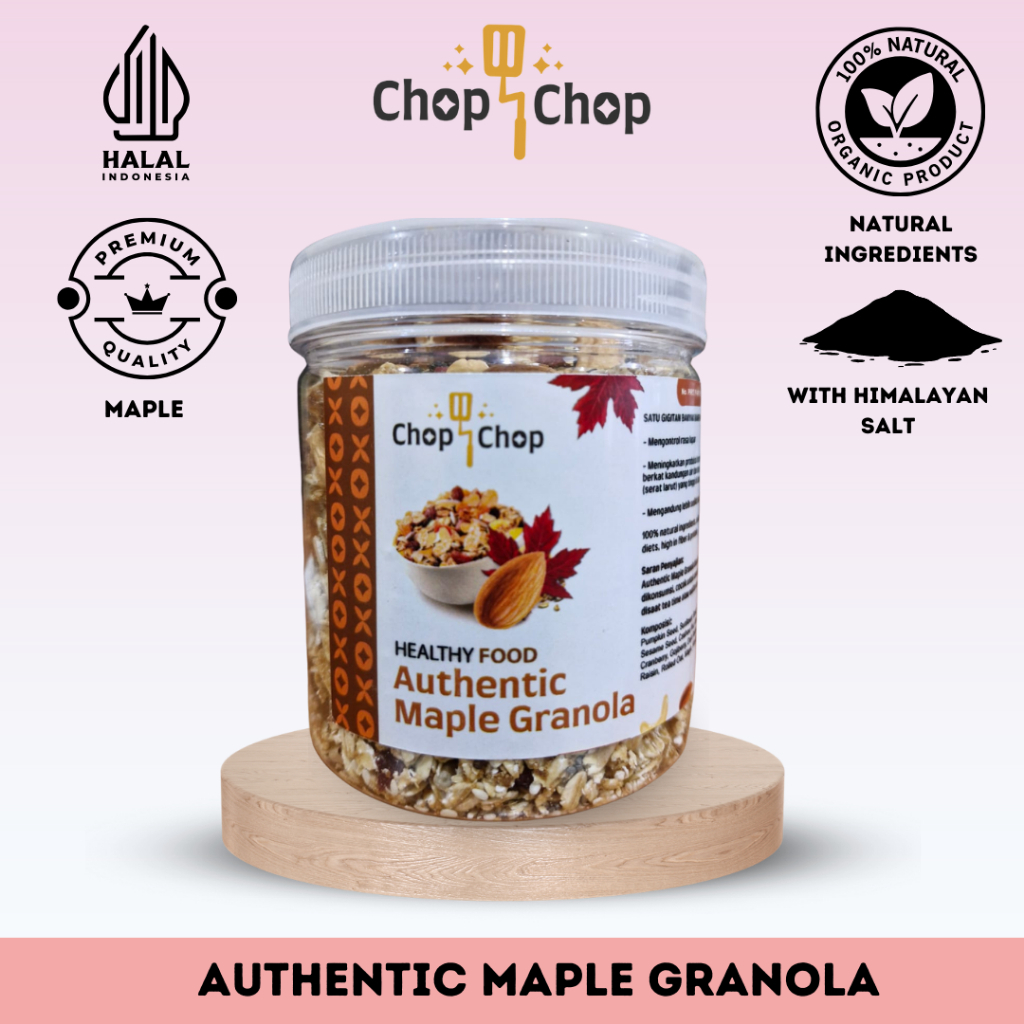 Authentic Maple Granola Chop Chop - Maple Flavor Healthy Breakfast With Himalayan Salt | Shopee ...