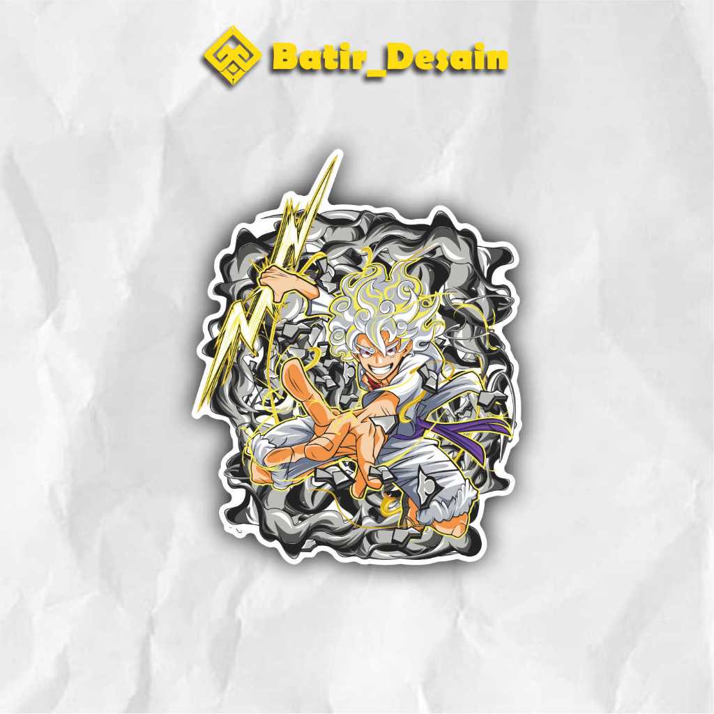 One Piece Anime Vinyl Sticker | Monkey D luffy Gear 5 Sticker measures ...