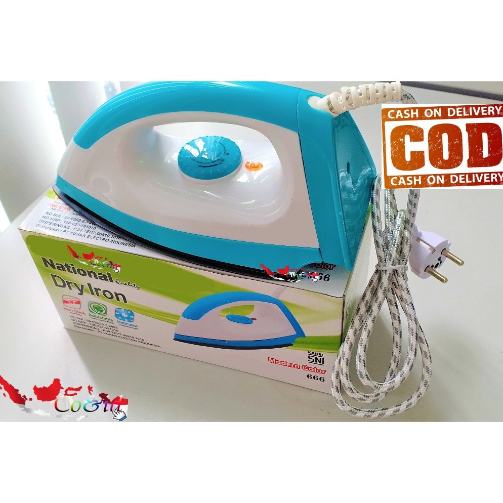 Code P28E Electric Iron Scrub Clothes STEAMER National Quality | Shopee ...