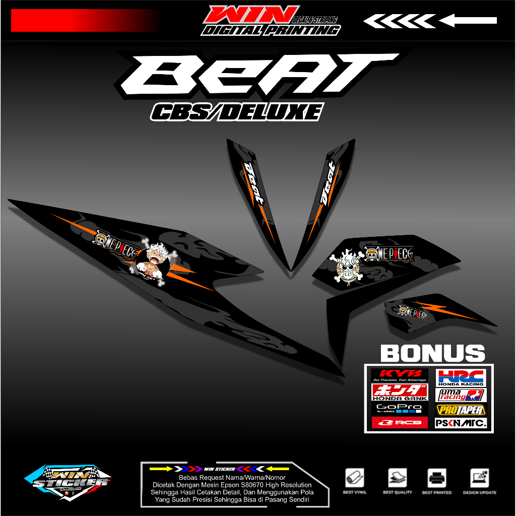 Simple STRIPPING HONDA BEAT DELUXE BEAT STREET LUFFY GEAR 5 MONKEY D ...