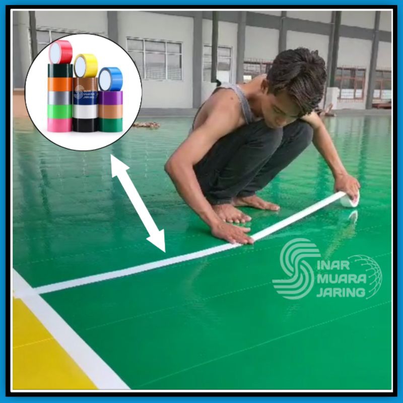 Badminton Basketball Futsal Line Duct Tape/Floor Marking Tape/Linning ...